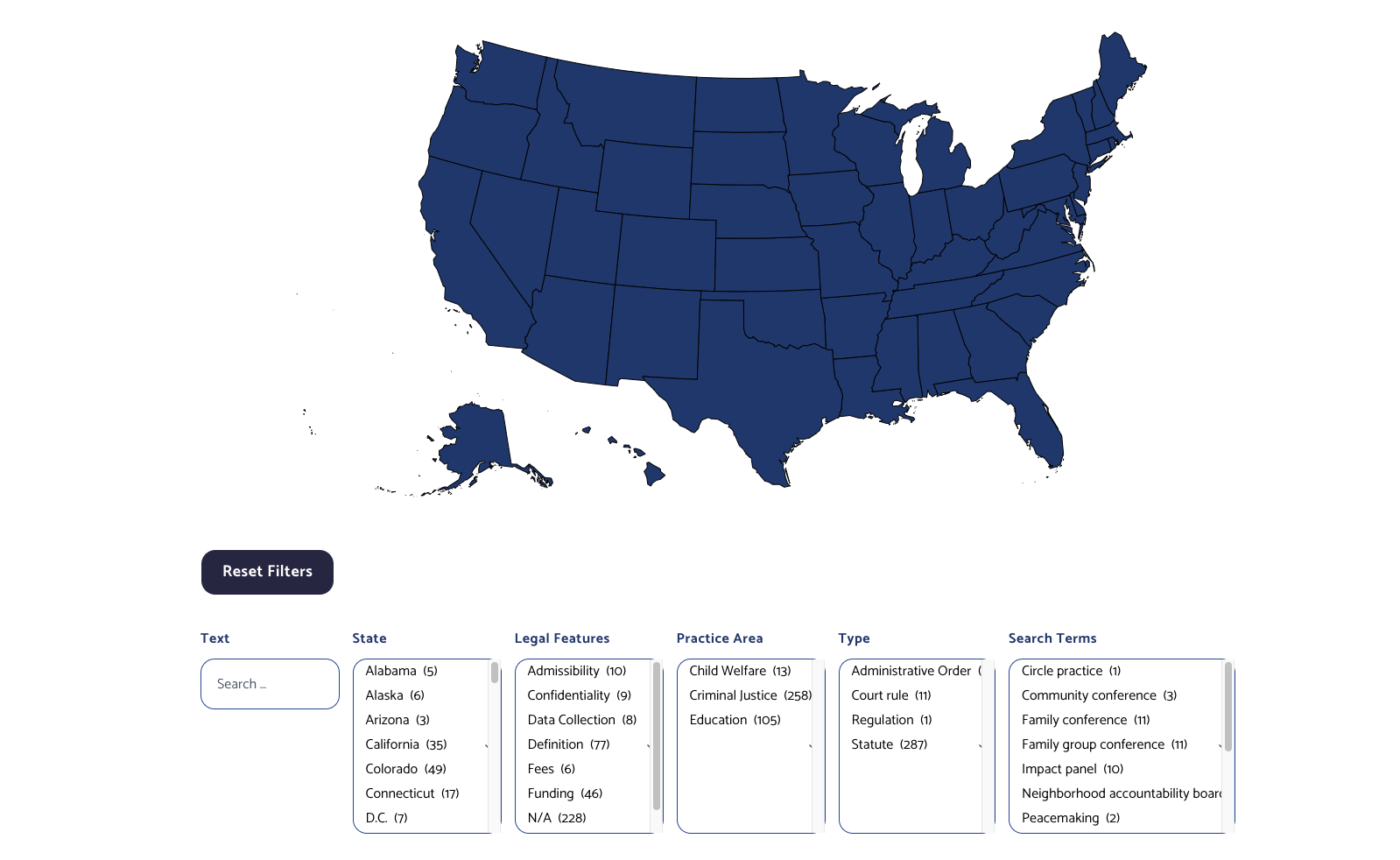 Laws Database - National Center on Restorative Justice